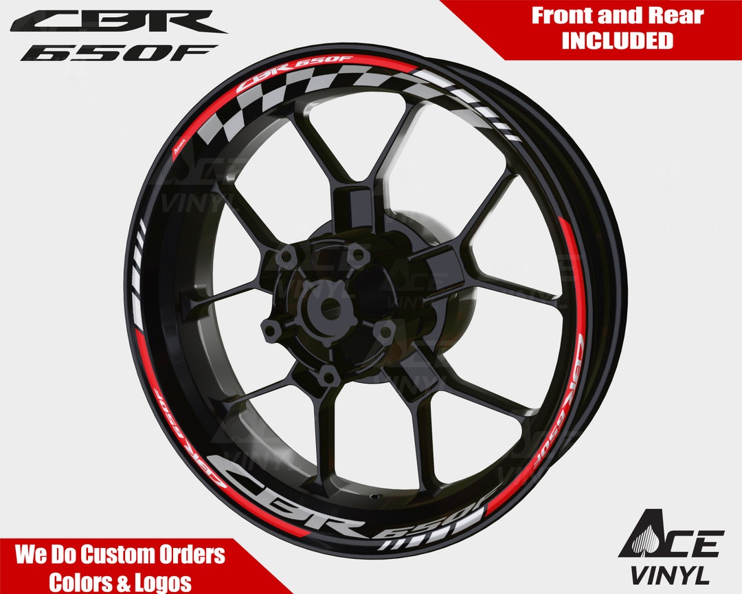 Honda CBR650F Wheel Decals Rim Stickers Cbr 650 F F4i F4 F3 F2 600RR ...