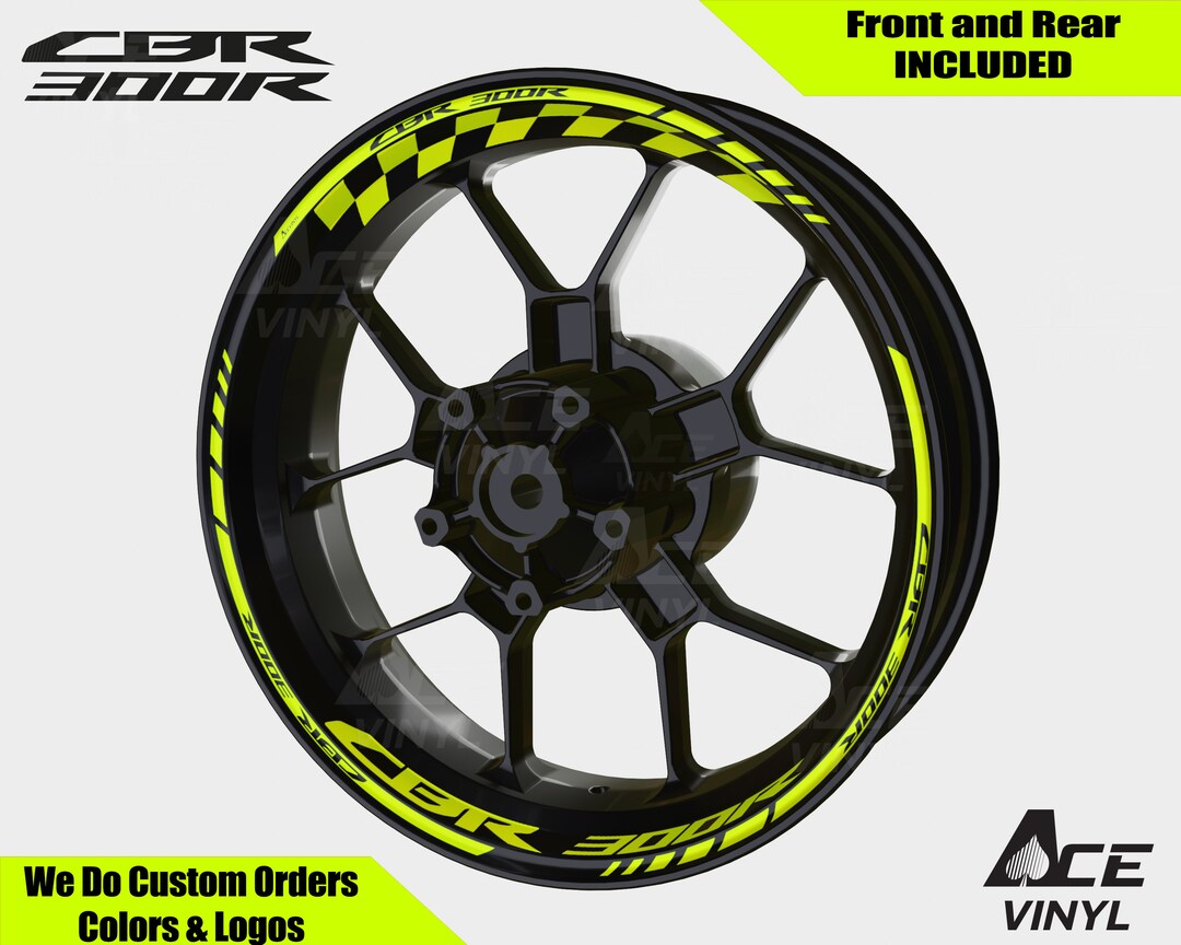 Honda CBR 300R Wheel Decals Rim Stickers Cbr300 RR Rim Tape Set ...