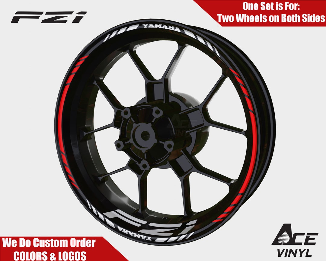 Yamaha Wheel FZ1 Decals Racing Rim Stickers YZF R7 Rim Tape Set Fazer ...
