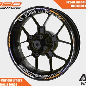 KTM 390 Adventure Wheel Decals Rim Stickers Tape Set Reflective ...