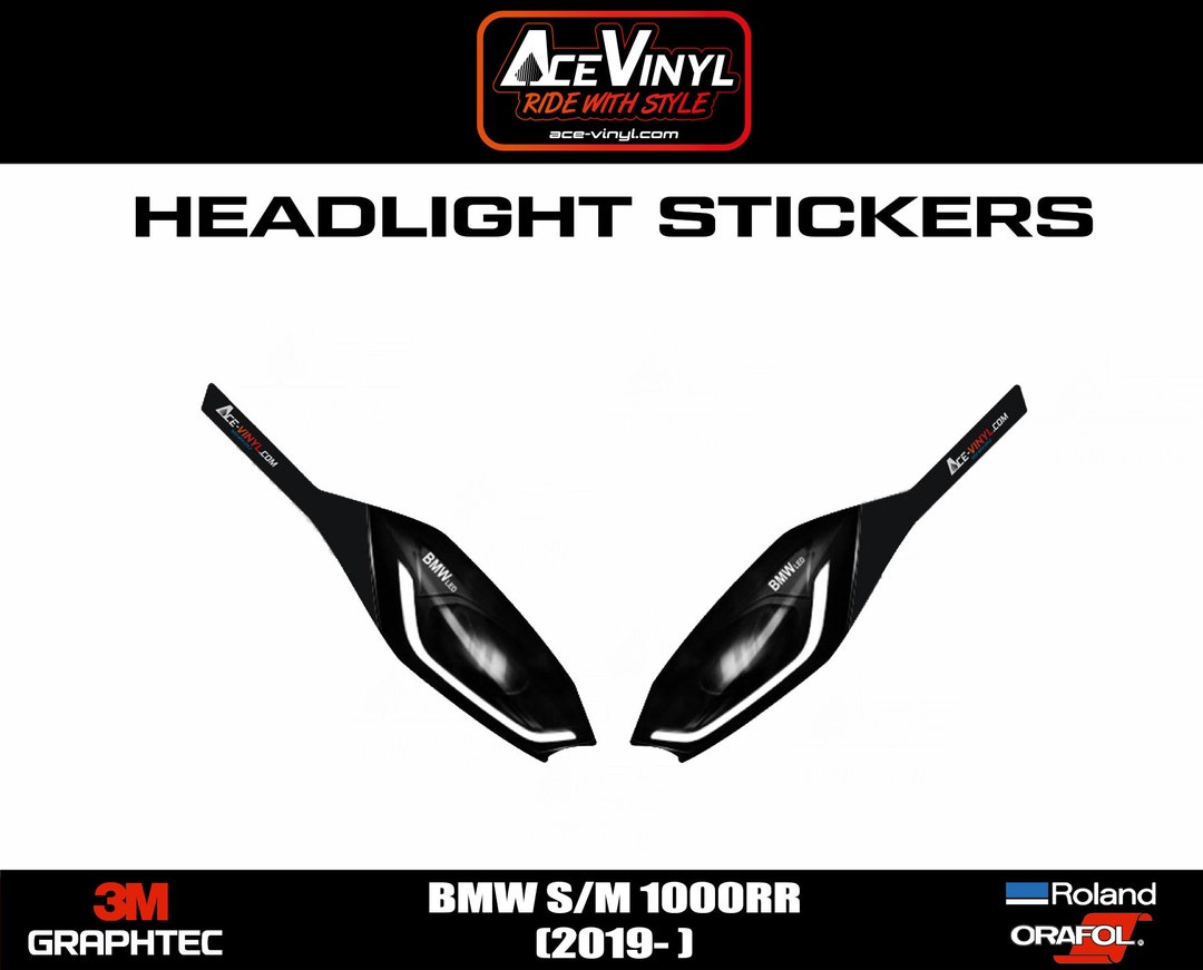 BMW S1000RR Headlight Decals Set M1KRR Sticker Rim Set M M1000RR ...