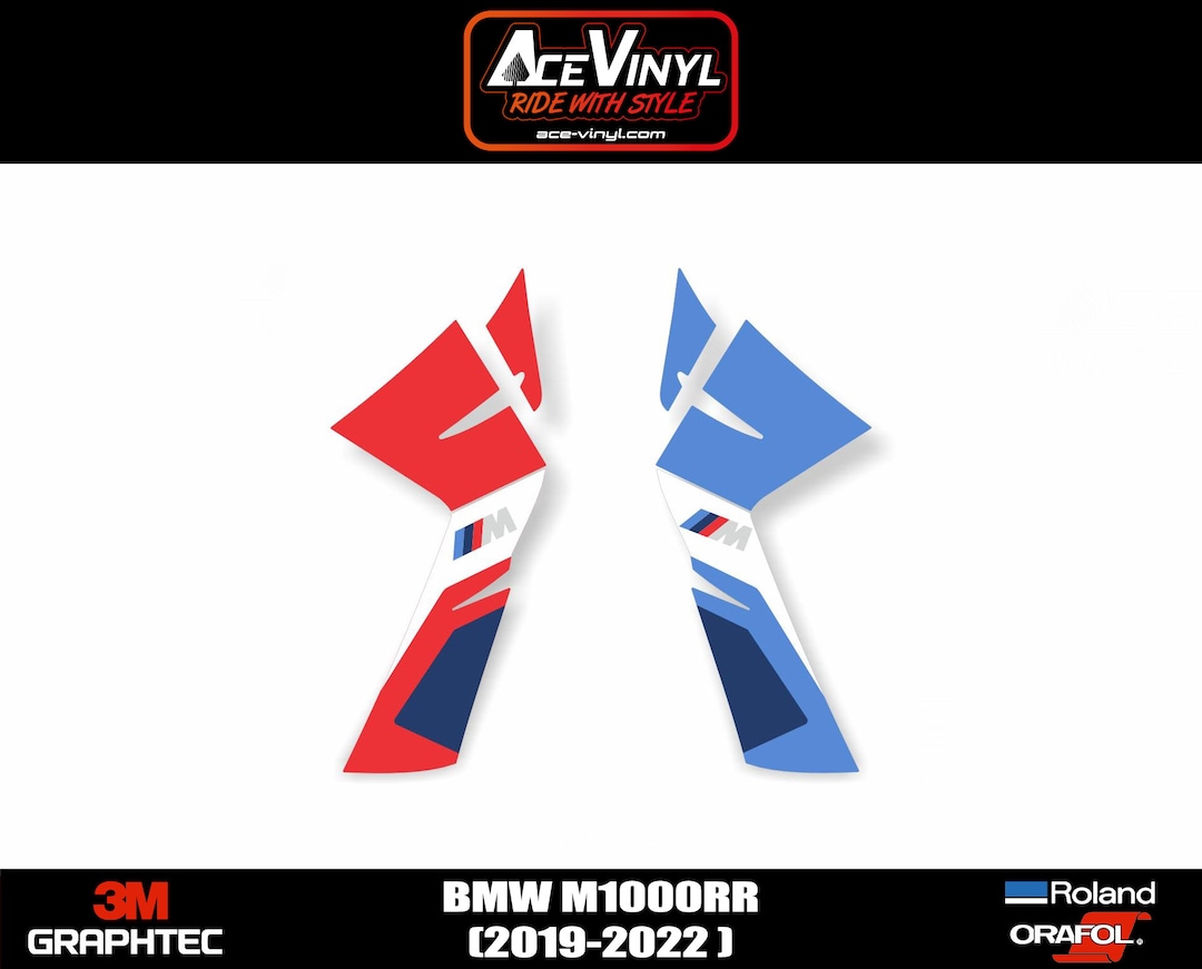 BMW M1000RR Winglet Decals Set M1KRR Sticker Rim Set M S1000RR ...