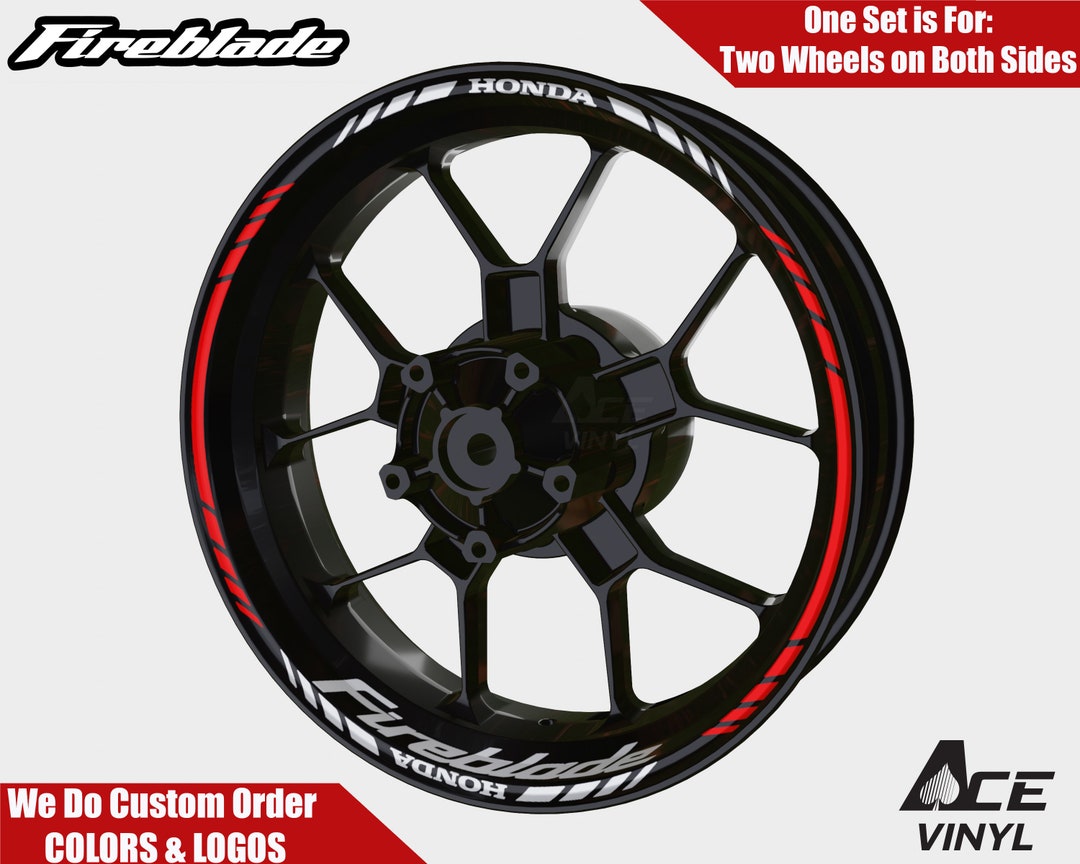 Honda CBR Fireblade Decals Racing Rim Stickers Cbr1100xx 1000RR Rim ...