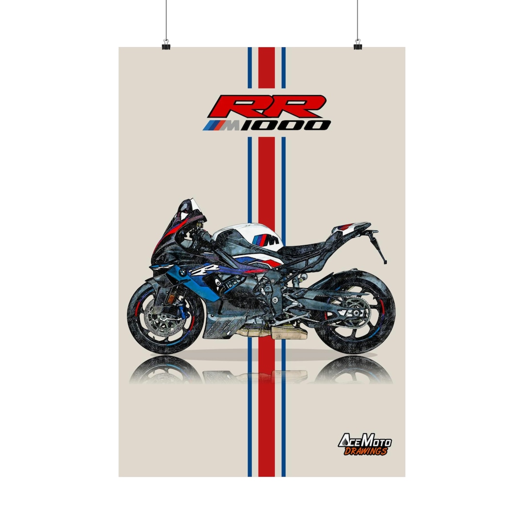 BMW M1000RR Wall Poster Motorcycle Poster Bike Wall Art - Etsy