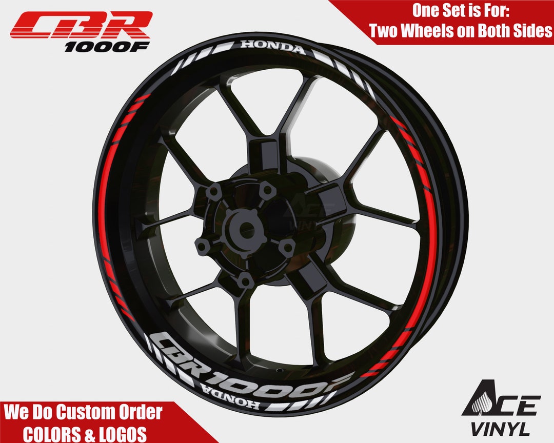 Honda CBR1000F Decals Racing Rim Stickers CBR 1000F Rim Tape Set CBR ...