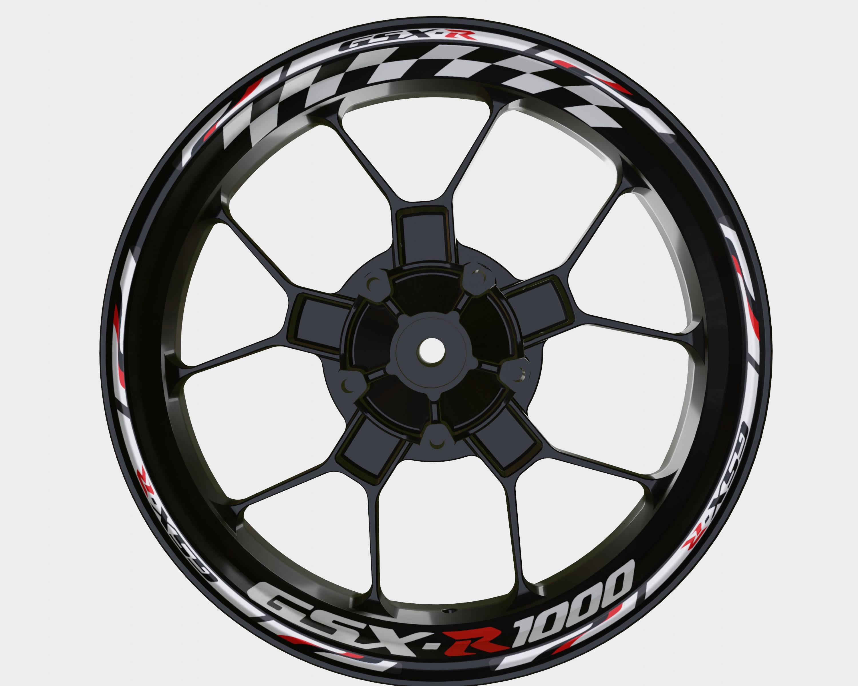 Suzuki GSXR-1000 Wheel Decals Rim Stickers GSX-R Rim Tape Set ...