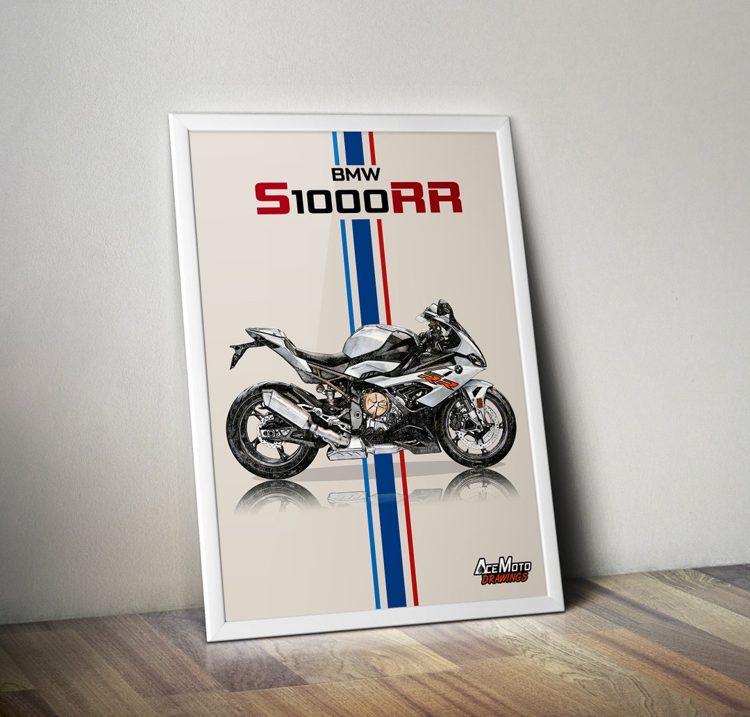 BMW S1000RR | Motorcycle Poster, Bike Wall Art Decor - Gift for Lovers ...