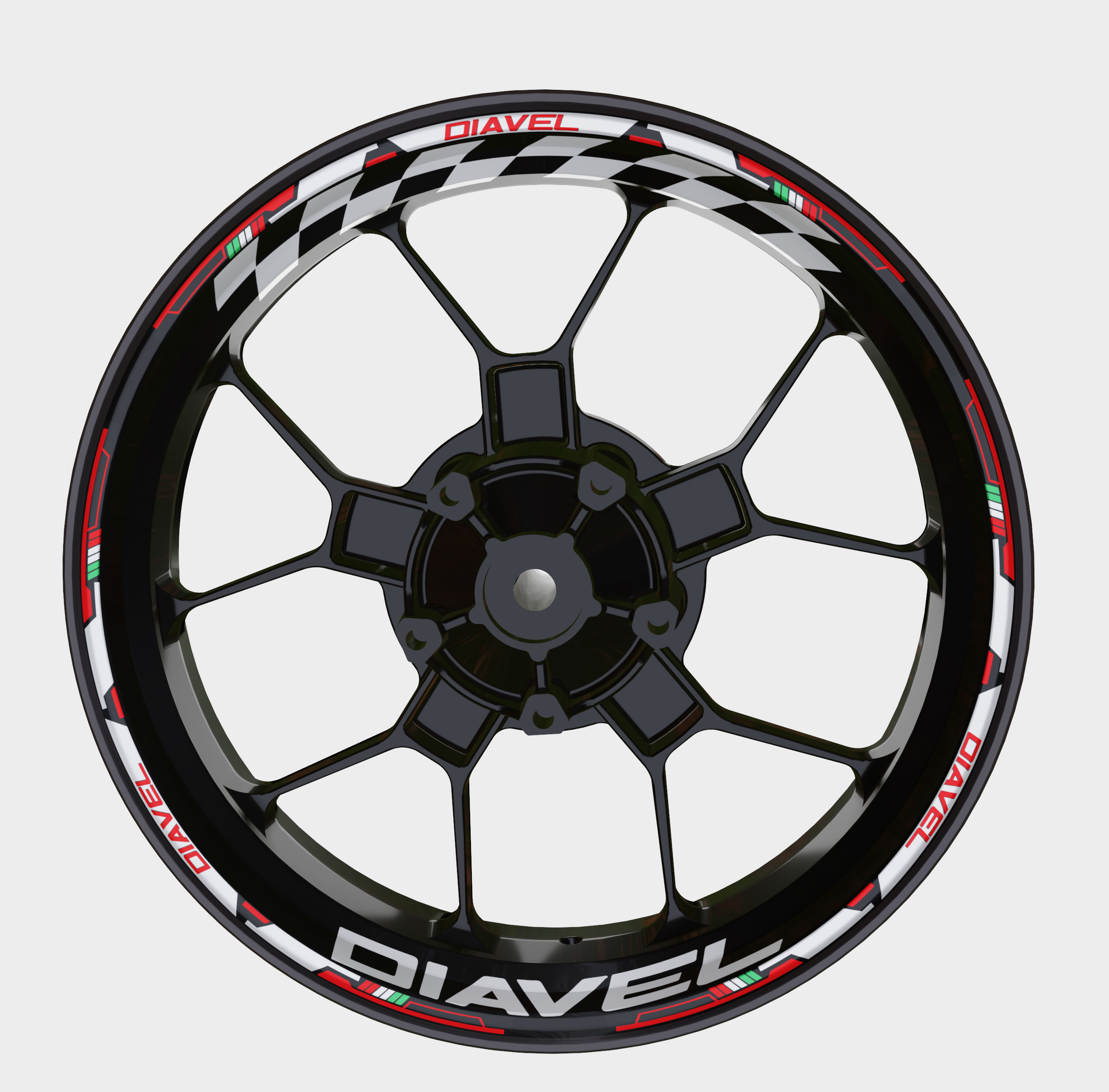 DUCATI Diavel Wheel Decals Rim Stickers Corse XDIAVELS XDIAVEL S ...