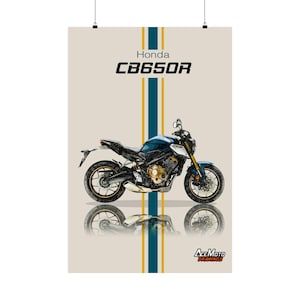 Honda CB650R 2021 | Motorcycle Poster, Bike Wall Art Decor - Gift for ...