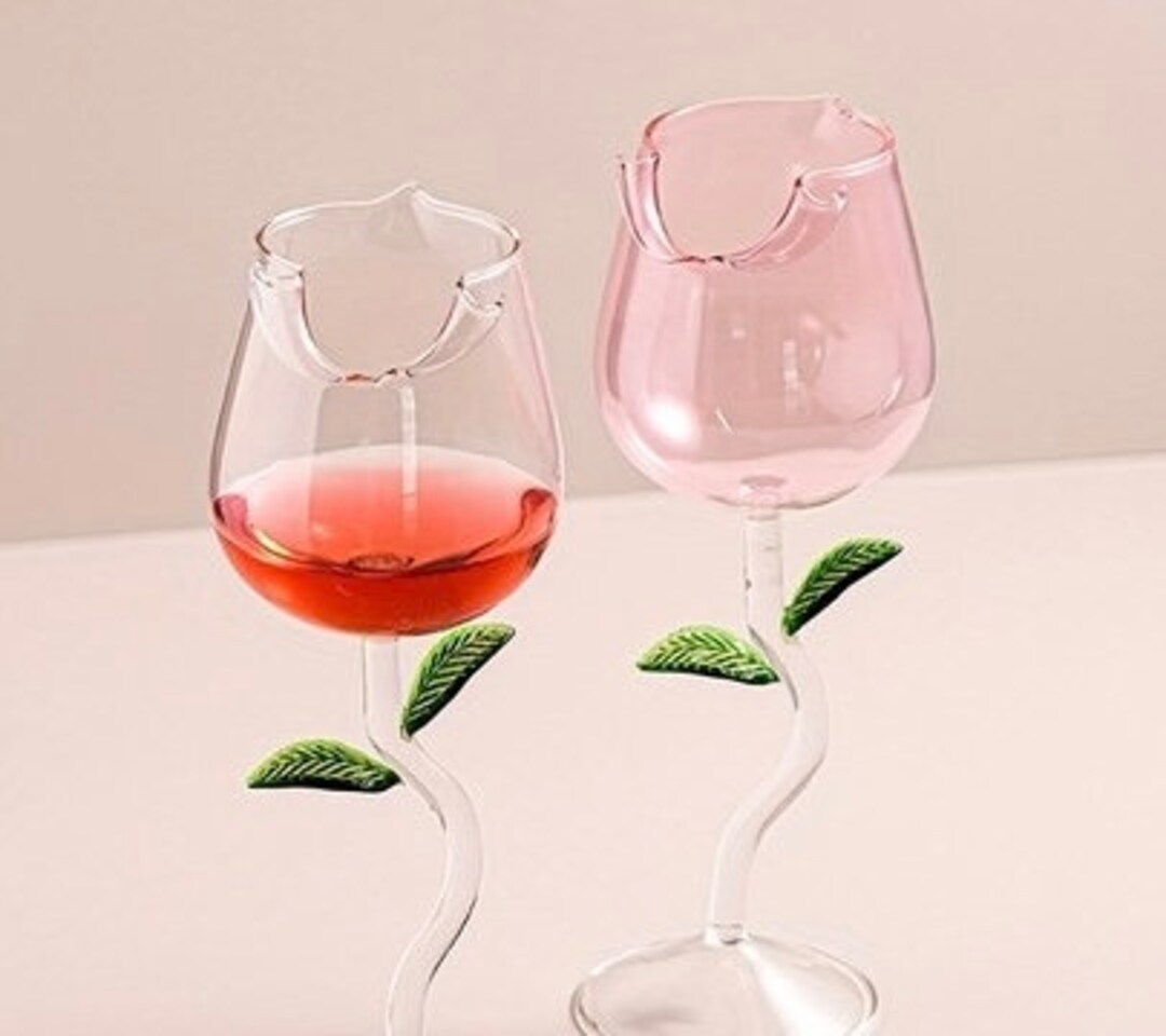 1pc Flower Wine Glass 150ml,5oz Unique Elegant Rose-shaped Wine Glass ...