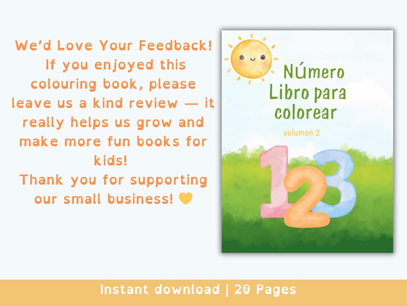 Coloring Numbers Workbook for Kids Spanish Numbers Coloring Pages Early ...