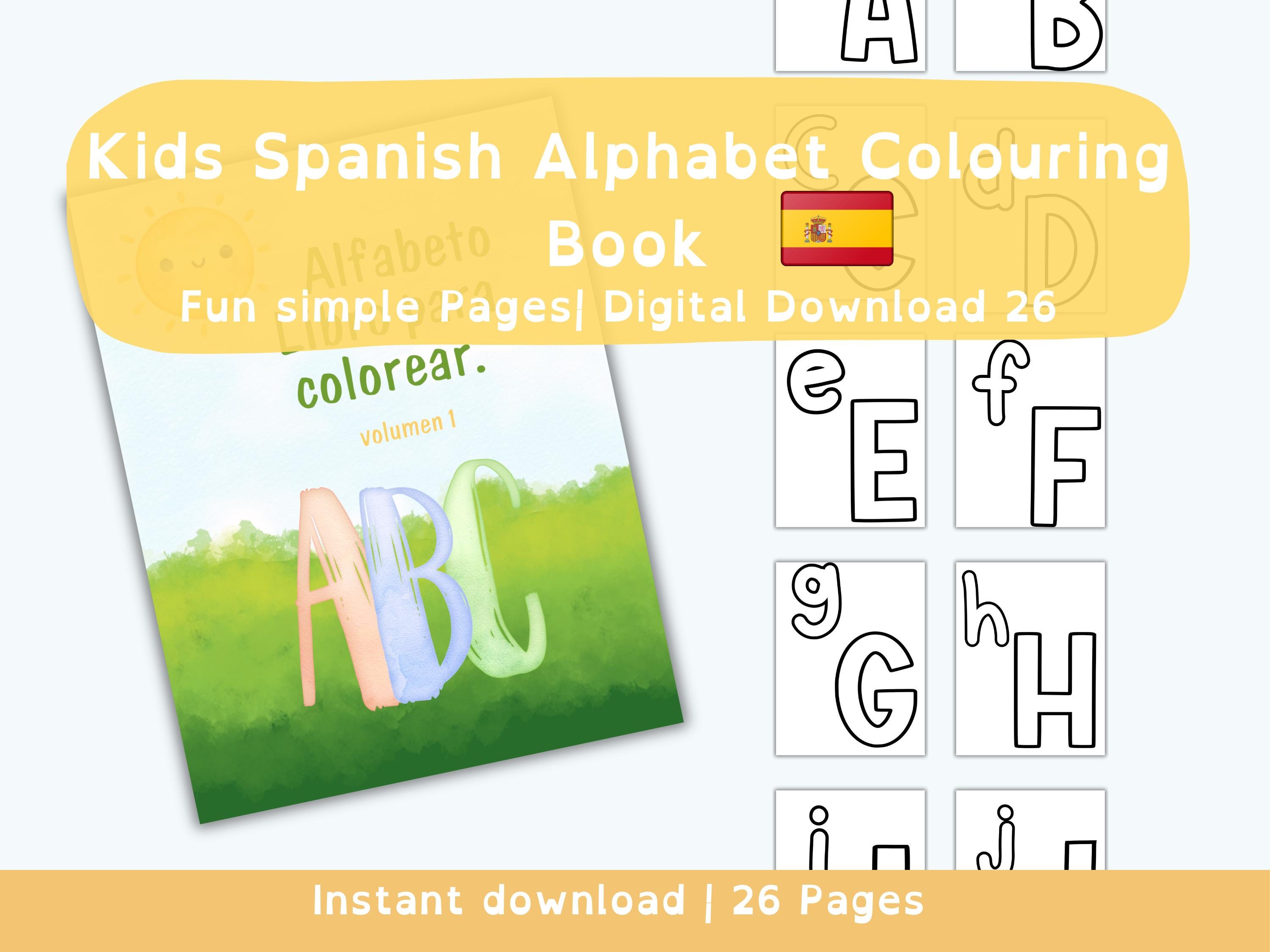 Spanish Alphabet Coloring Book for Kids Learn Abcs With Fun and ...