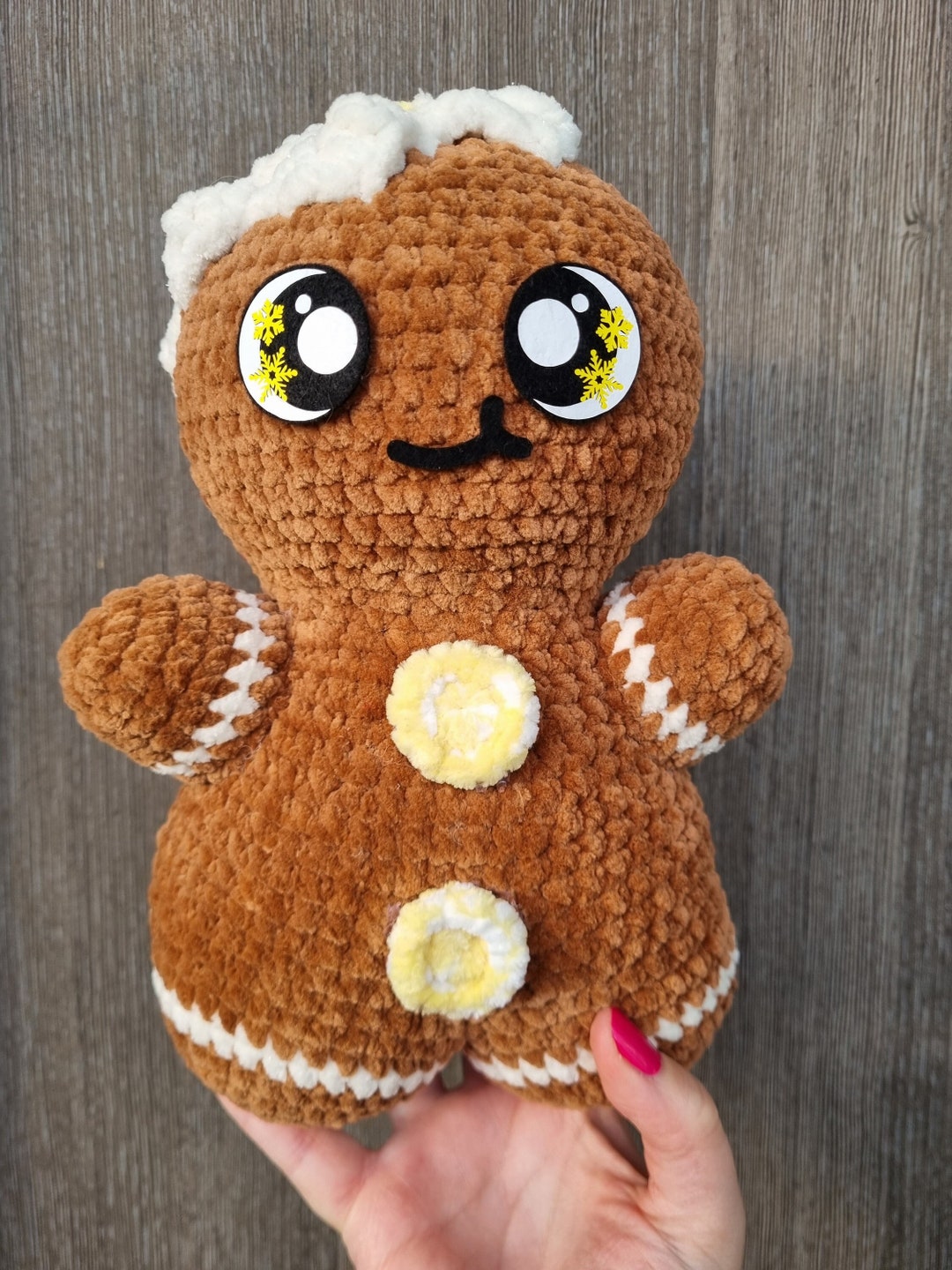 Crochet Gingerbread Plushie big - Etsy