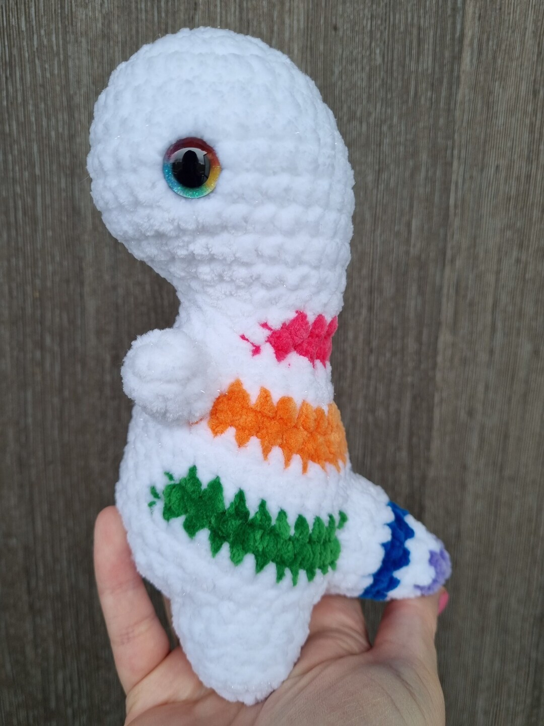 Crochet Rainbow Baby Timothy the T-rex Plushie - Etsy