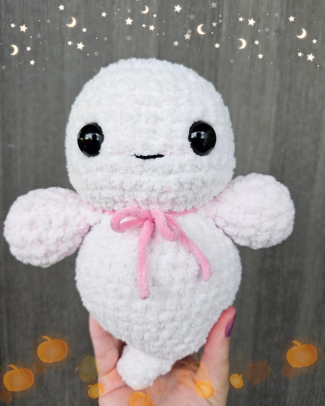 Crocheted Chonky Ghost Plushie, Crochet Plushie, Ghost Plushie ...