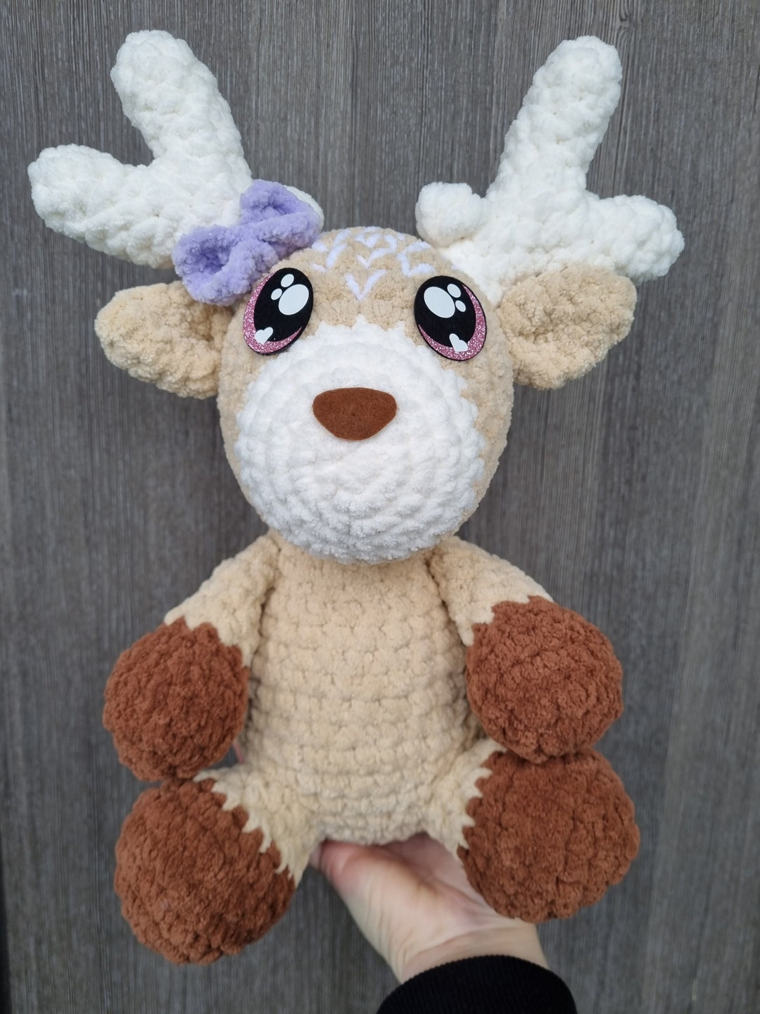Crochet Big Deer Plushie - Etsy