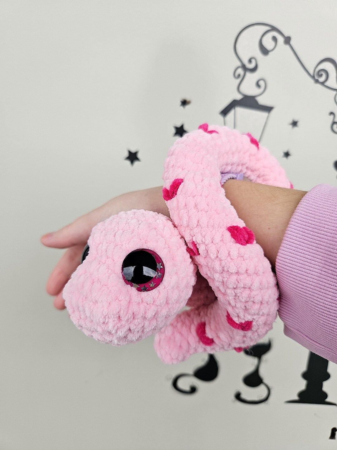 Crochet Love Snake Plushie, Valentines Snake, Valentines Theme, Snake ...