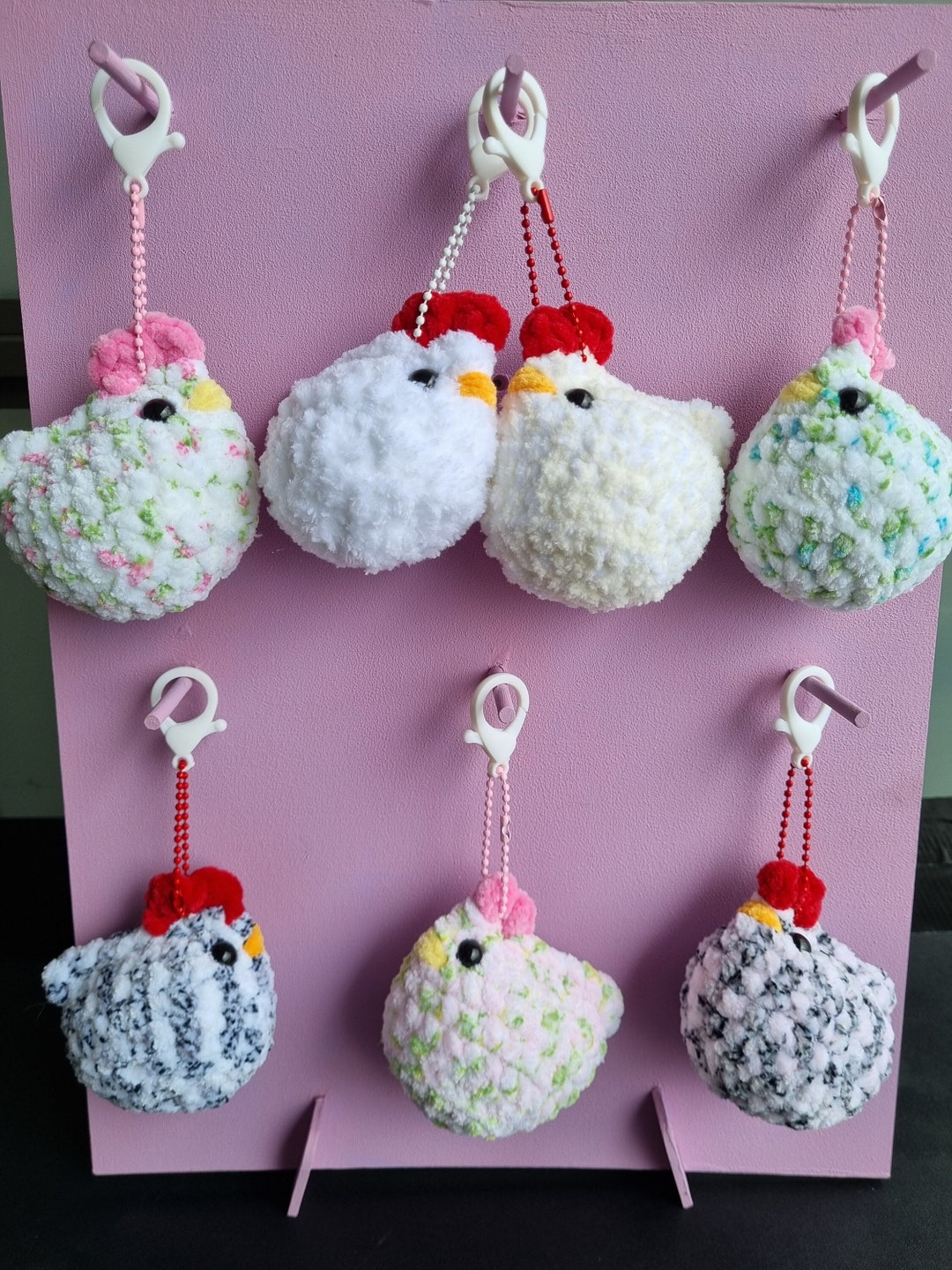 Crochet Keychain Chickens - Etsy