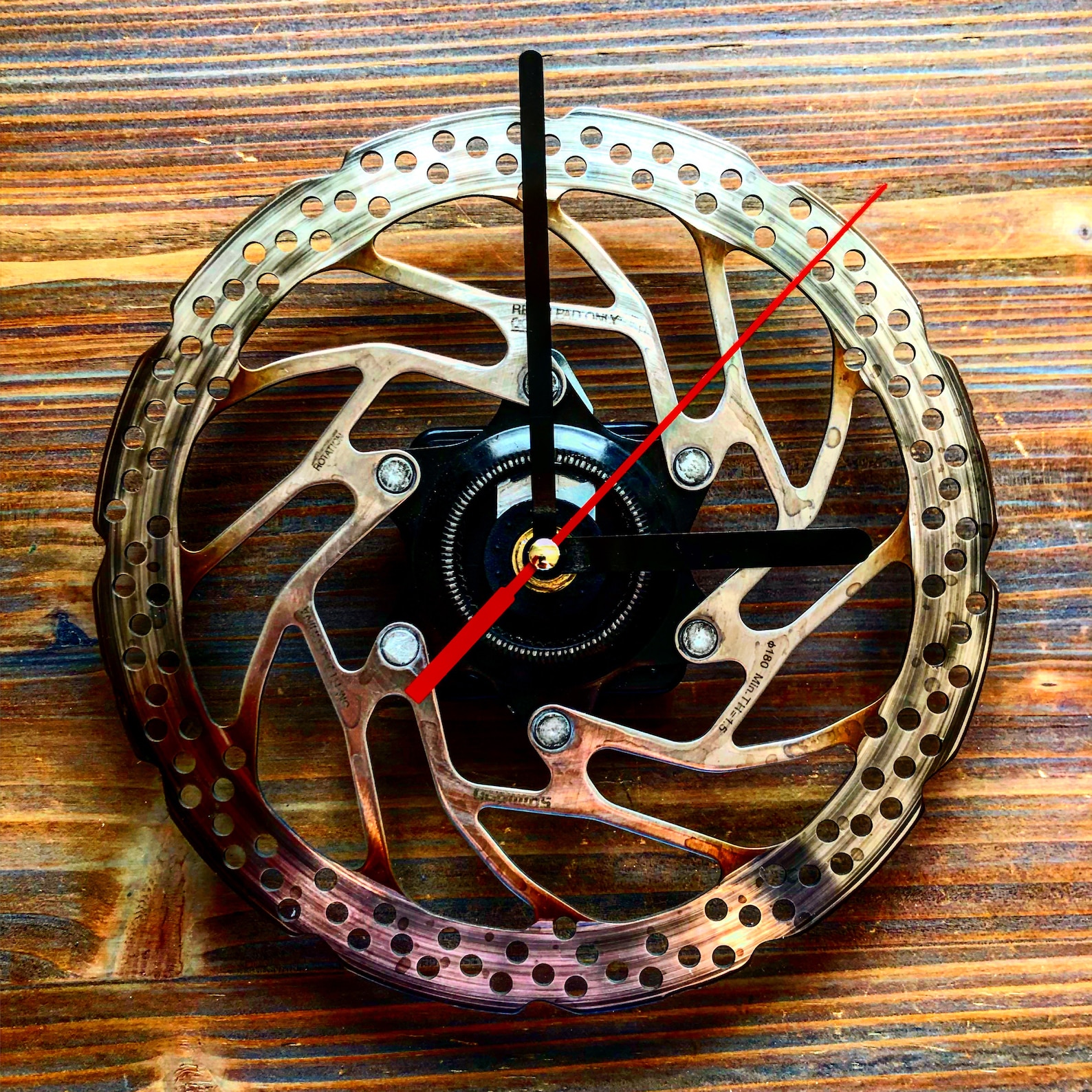 Wall Clock Made of Bicycle MTB Mountain Bike Brake Discs, Gift for ...