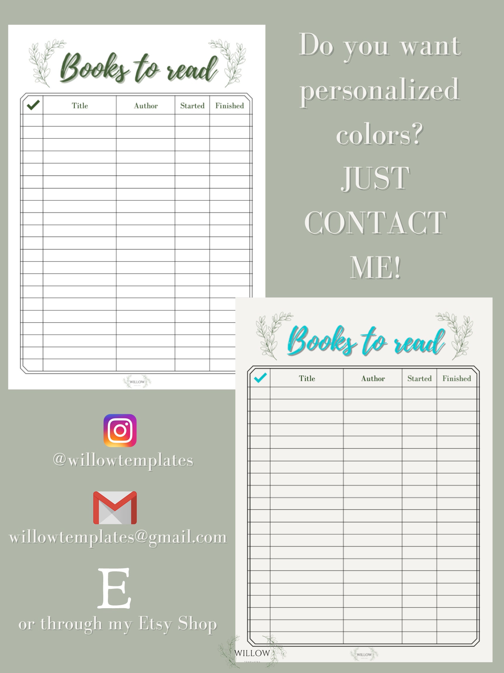 A4 Reading List Template Digital & Printable | Etsy