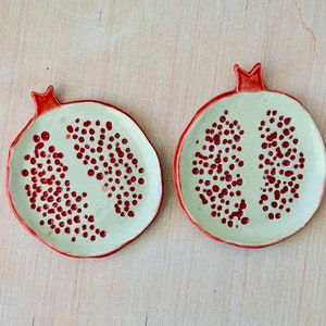 Handmade Clay / Ceramic Fruit Trinket Dish, Jewelry Tray - Fruit Tray ...