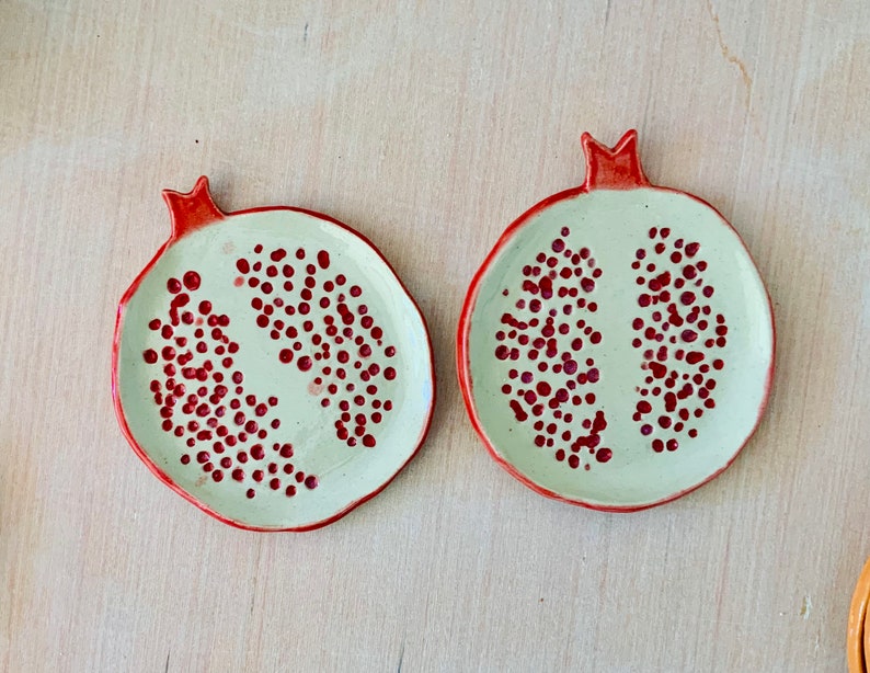 Handmade Clay / Ceramic Fruit Trinket Dish, Jewelry Tray - Fruit Tray ...