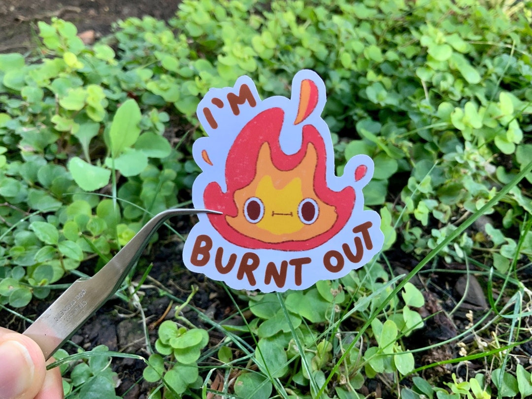 Im Burnt Out Fire / Flame Sticker Handmade and High Quality for Phone ...