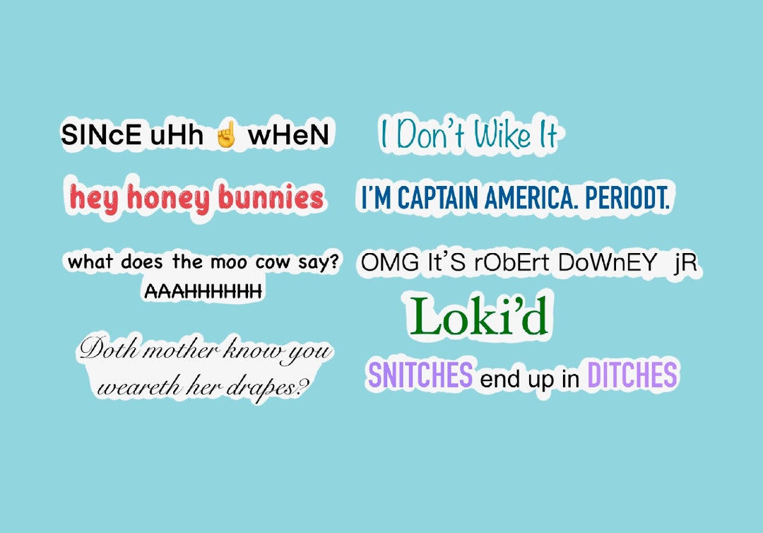 Actor Quotes 9 Piece Sticker Pack - Stickers - Handmade and High ...