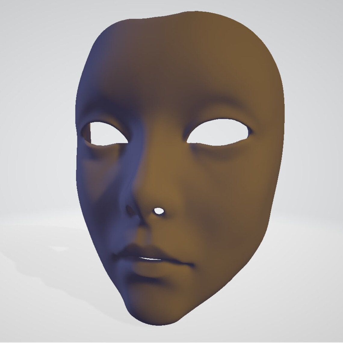 Geisha Mask 3D Model Plain - Etsy