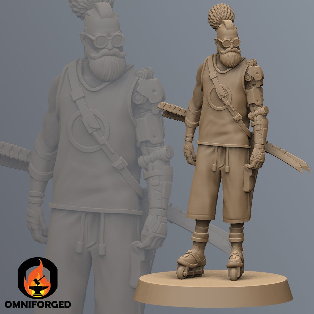 Yugenjiisan Cyberpunk Gaming Figure Unit9 High Resolution 3D Printed ...