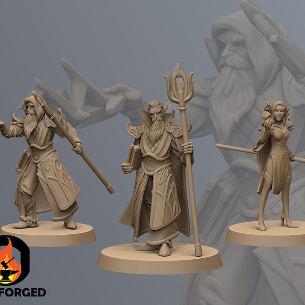 Dnd Miniature High Elf Wizard - Etsy