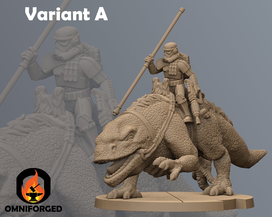 Star Wars Legion Stormsoldier Cavalry Anvilrage 3D Printed Proxy Mini ...