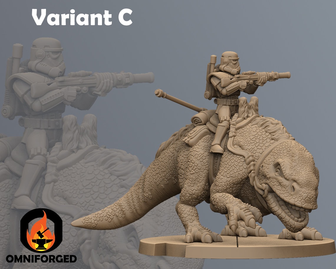 Star Wars Legion Stormsoldier Cavalry Anvilrage 3D Printed Proxy Mini ...
