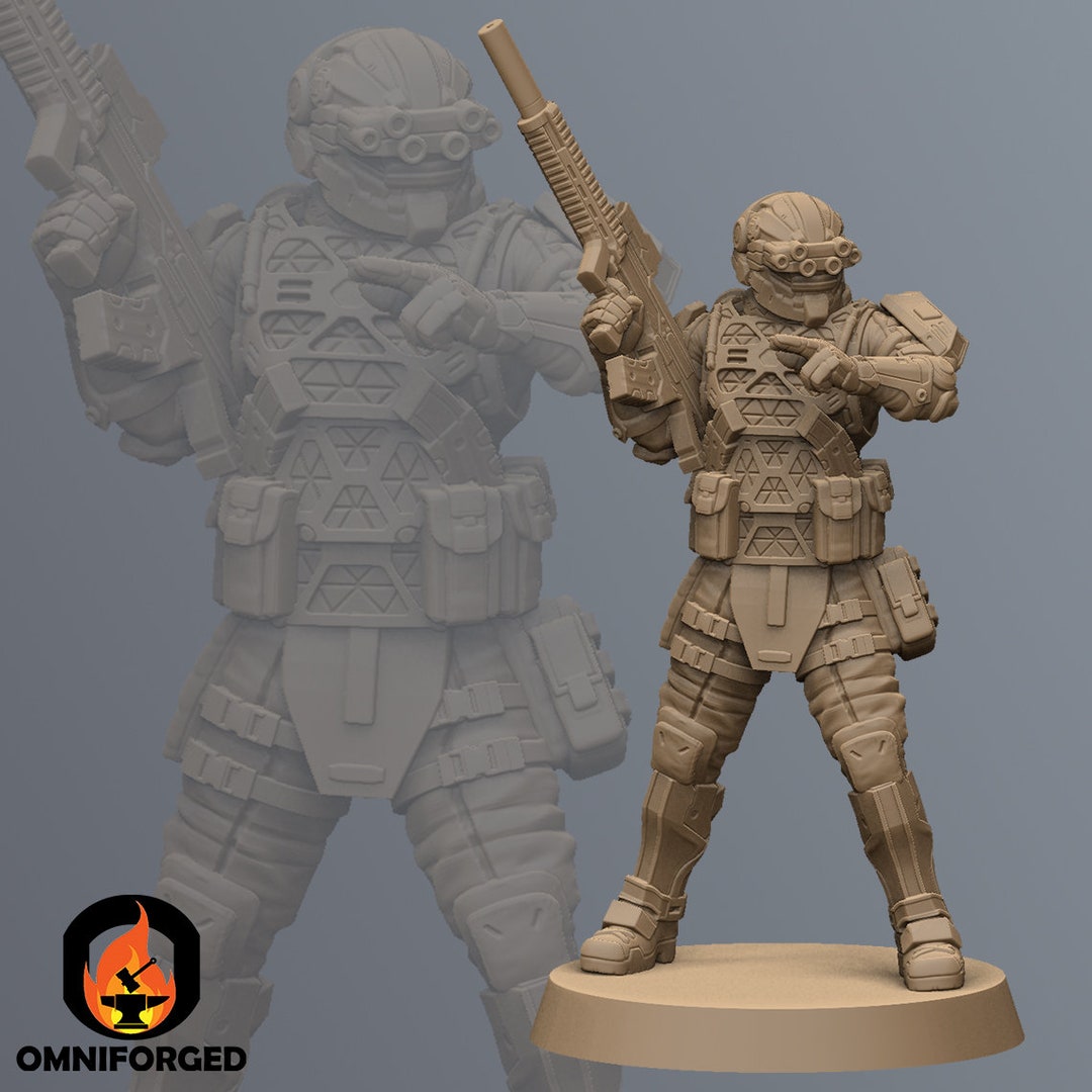 Frostbyte Cyberpunk Gaming Figure Unit9 High Resolution 3D Printed ...