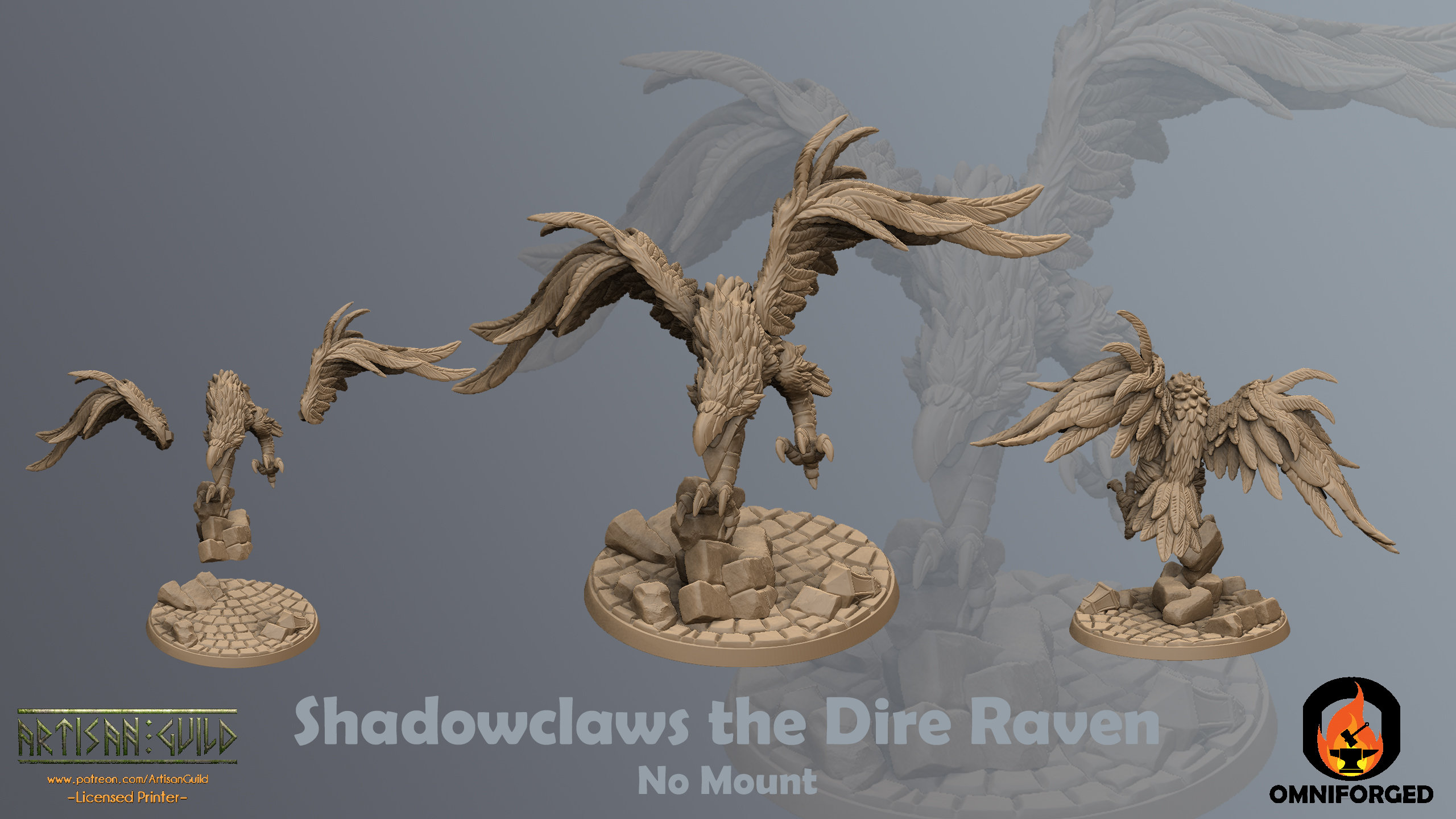 Shadowclaws the Dire Raven Artisan Guild 32mm Table Top - Etsy