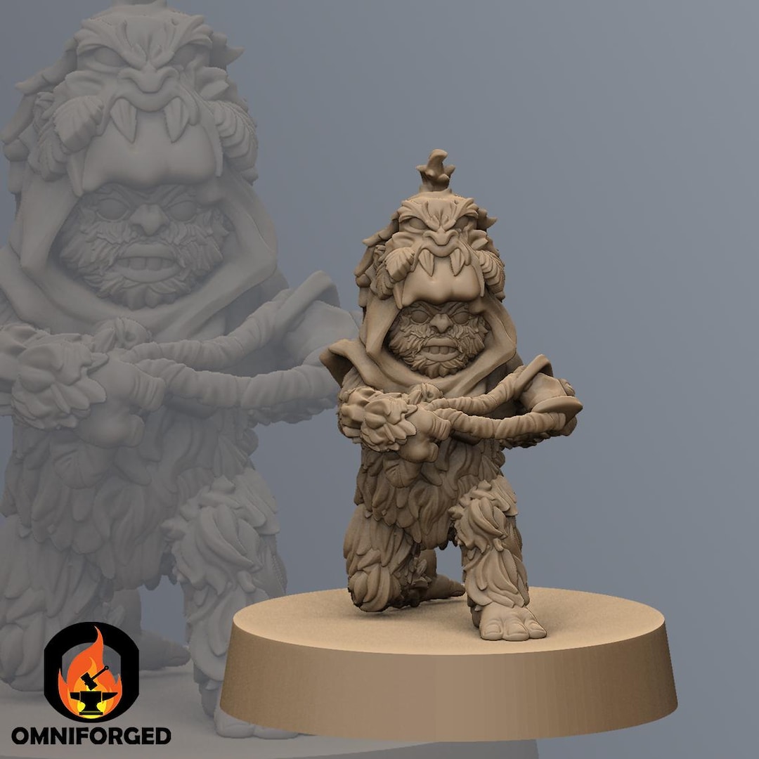 Ewok Warrior With Sling Endor SW Legion Miniature Mini RPG Sci-fi - Etsy