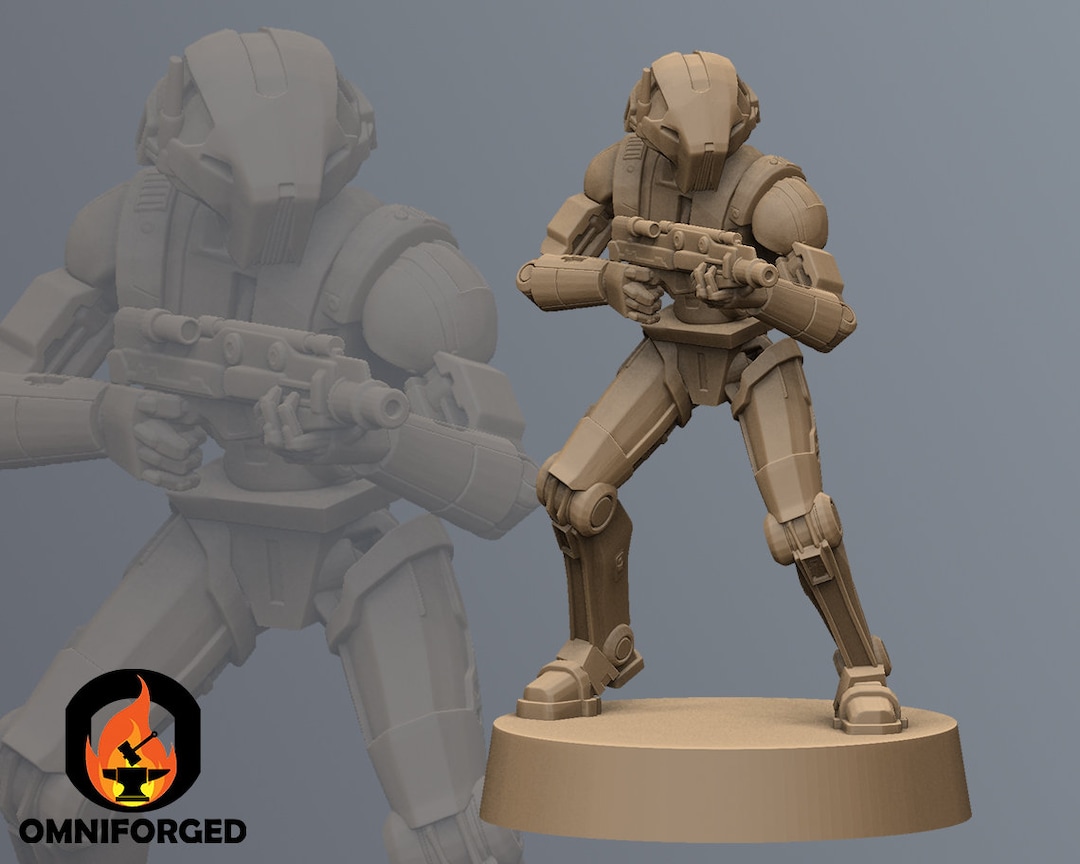 Ancient Assassin Droid Black Remnant Tabletop Gaming 3D Printed ...