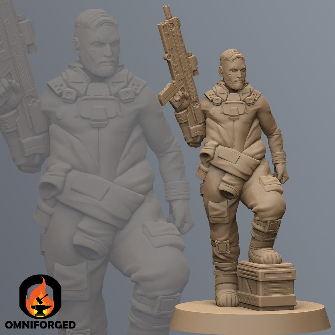 Dannywilliams Cyberpunk Gaming Figure Unit9 High Resolution 3D Printed ...