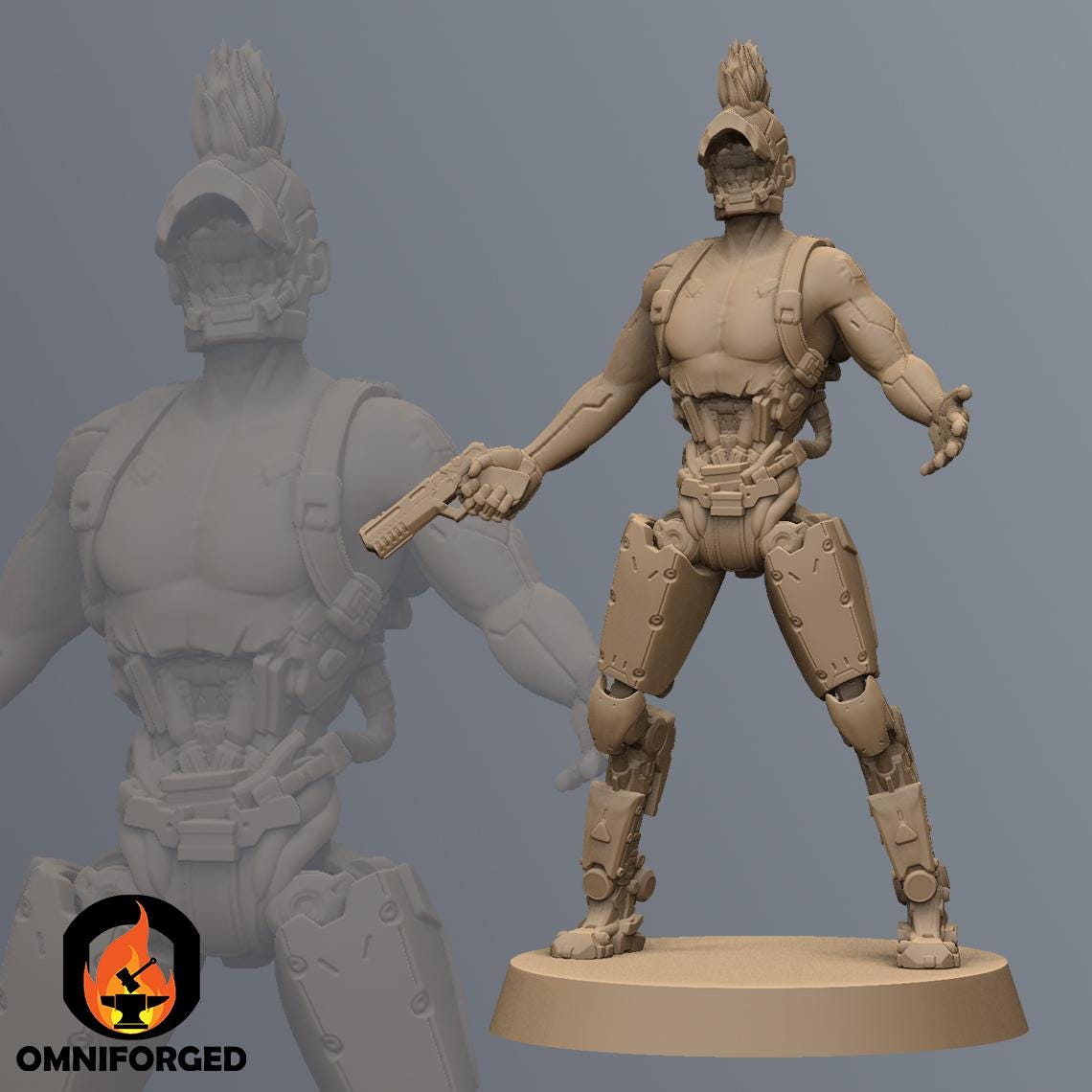 Aspect Cyberpunk Unit9 3D Printed RPG Sci-fi Miniature Mini Figure 32mm ...