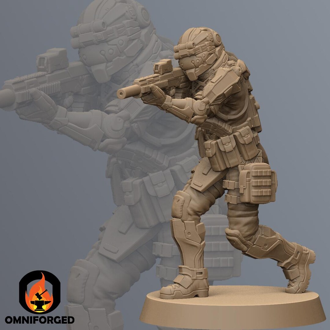 Striker Cyberpunk Unit9 3D Printed RPG Sci-fi Miniature Mini Figure ...