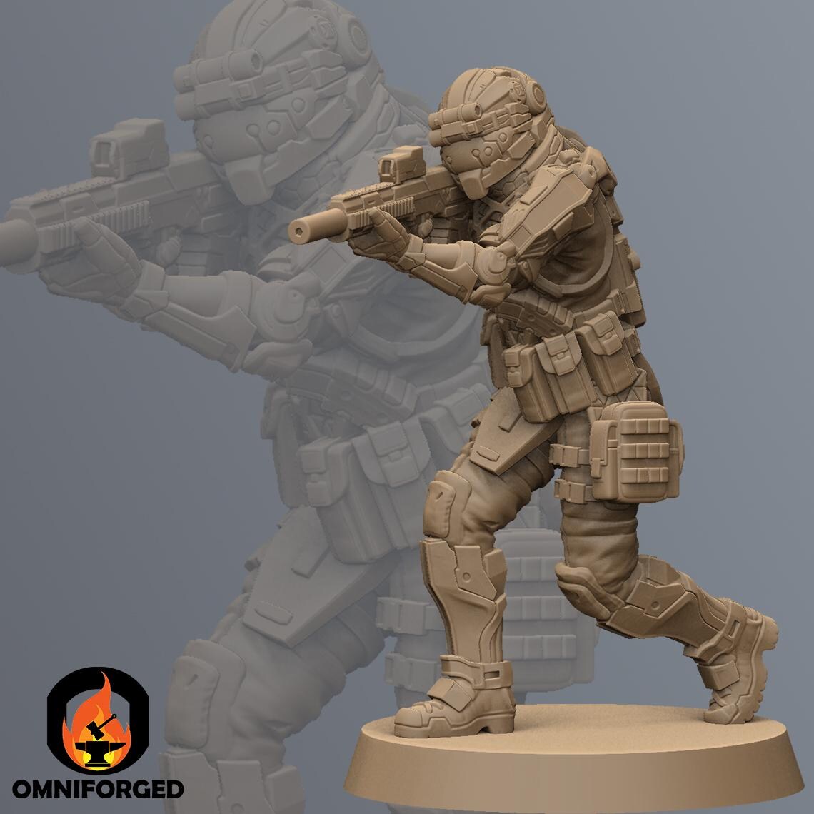 Striker Cyberpunk Unit9 3D Printed RPG Sci-fi Miniature Mini Figure ...