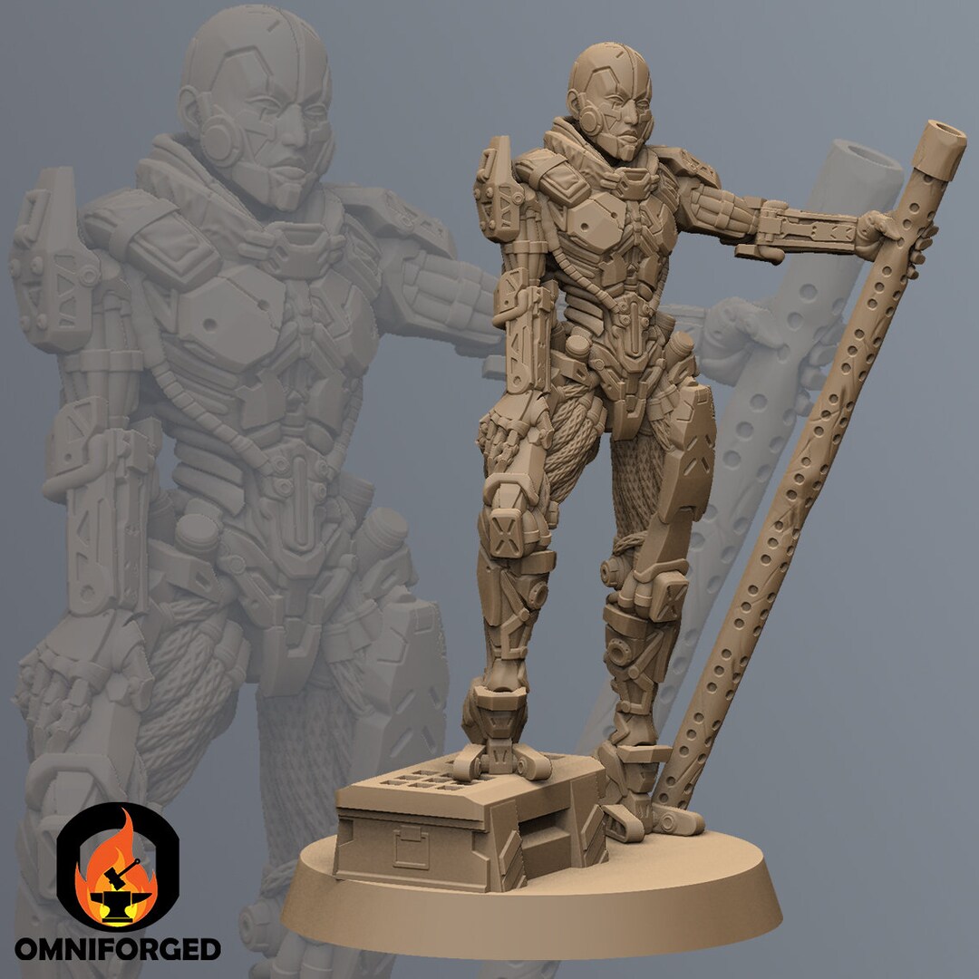 Artemis Cyberpunk Gaming Figure Unit9 High Resolution 3D Printed ...