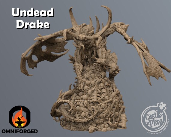 Undead Drake Huge Cast N Play Table Top Gaming RPG - Etsy