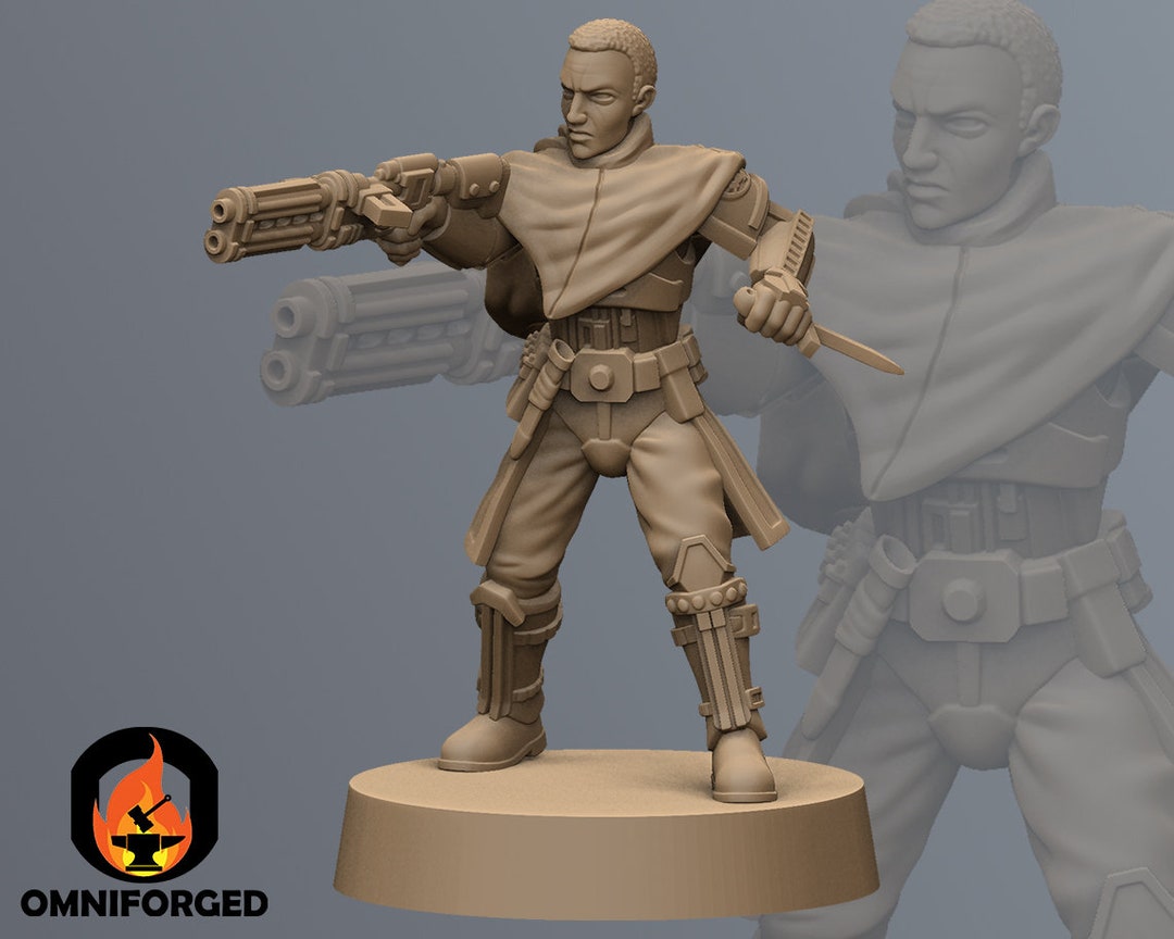 Gunline Female Captain Anvilrage Studios Legion Scale 3D - Etsy