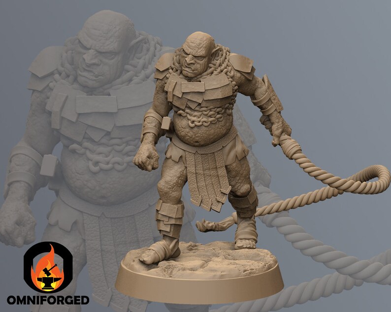 Orc Taskmaster With Whip the Printing Goes Ever on RPG - Etsy