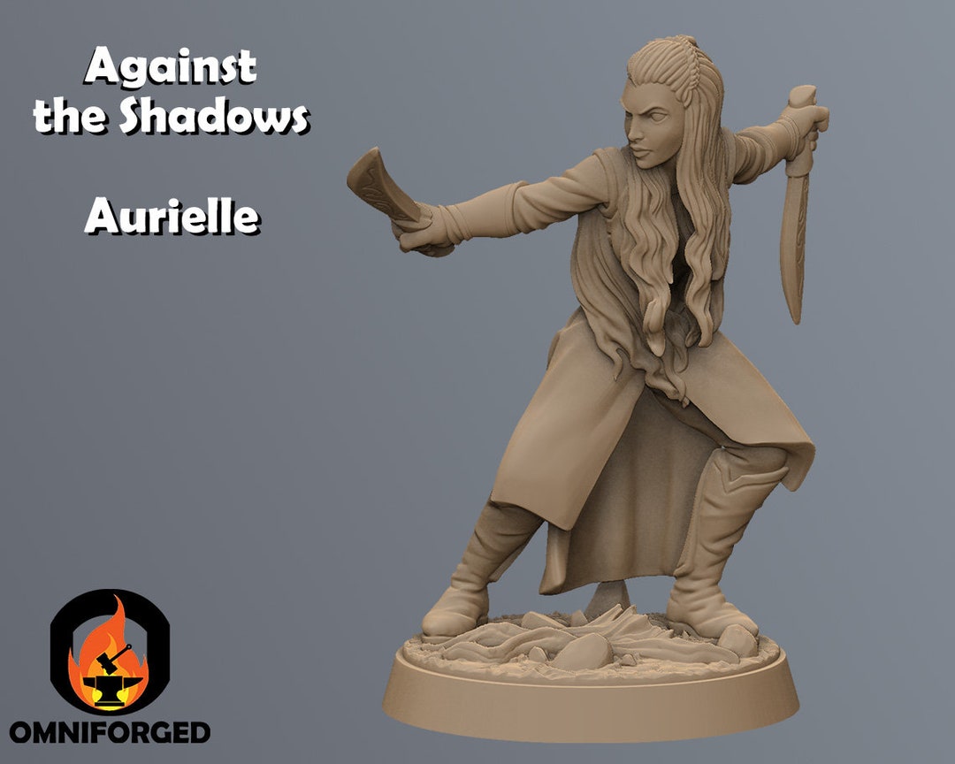 Aurielle Elven Fencer 32mm RN Estudio Table Top Gaming RPG D&D 3D ...