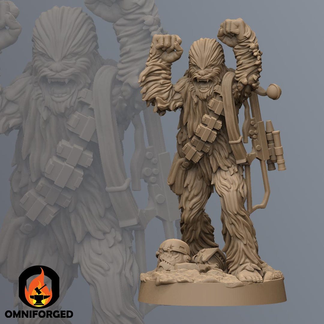 Chewie Endor Roar SW Legion Miniature Mini RPG Sci-fi - Etsy
