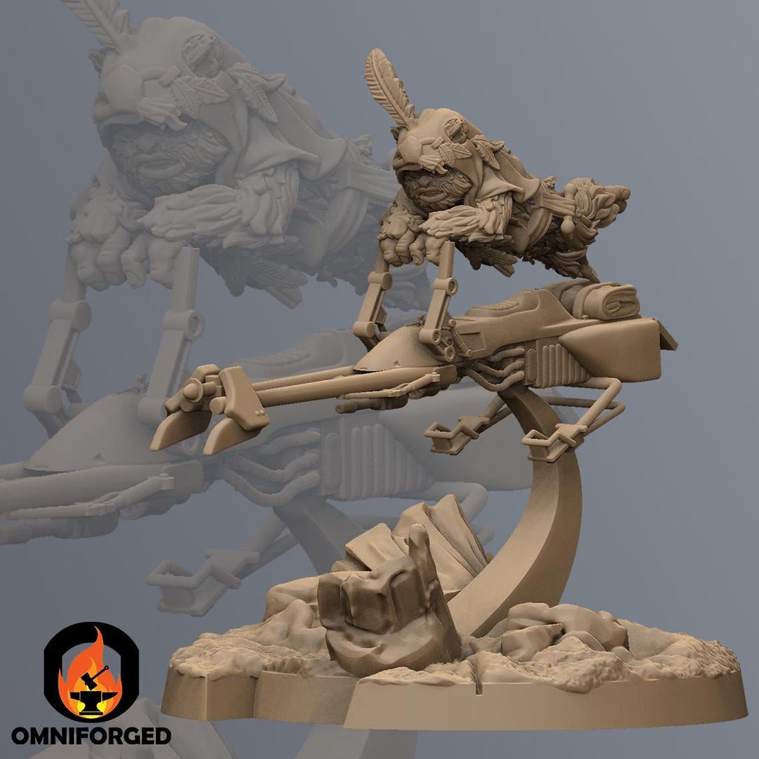 Ewok Biker Flying Endor SW Legion Miniature Mini RPG Sci-fi - Etsy