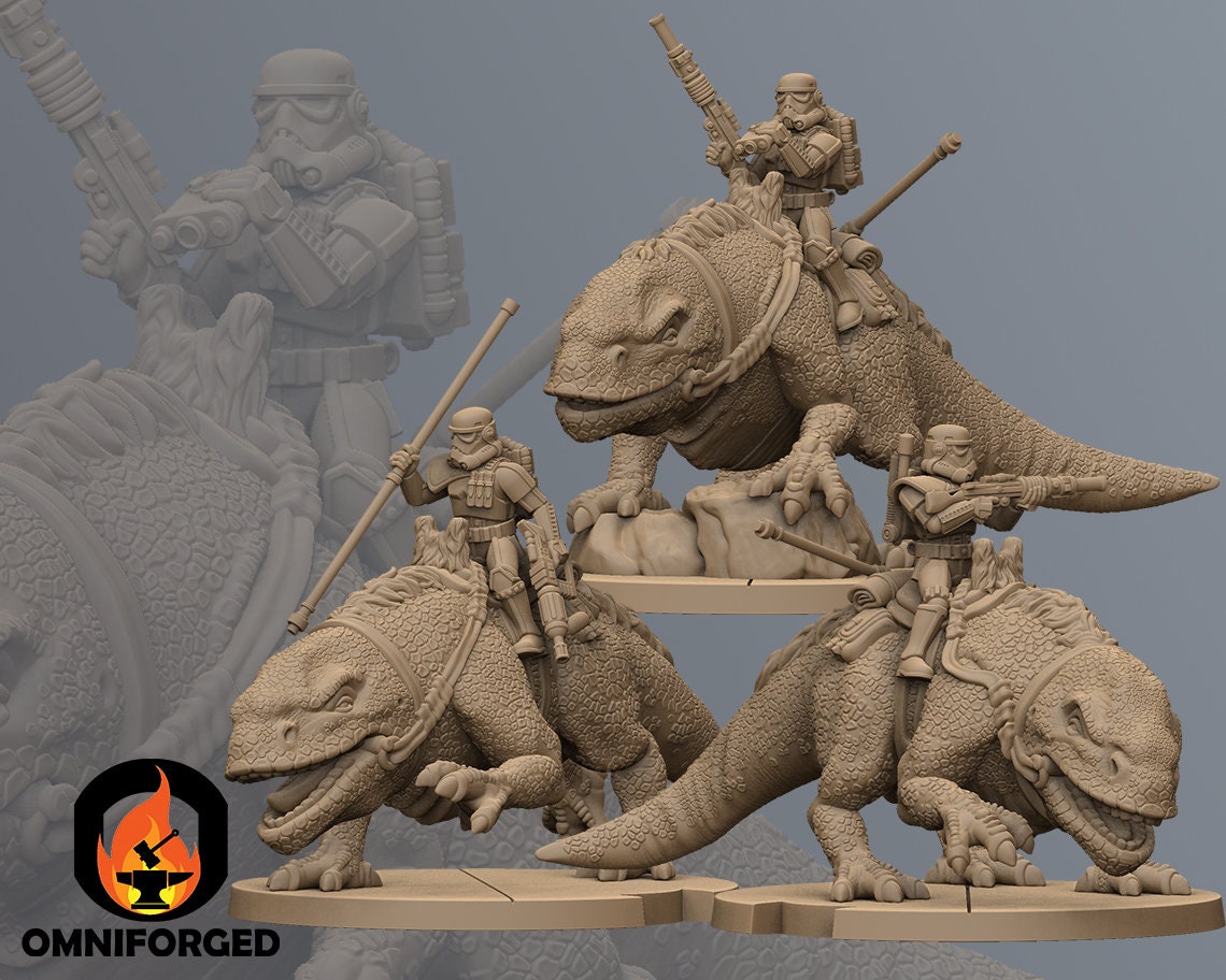 Star Wars Legion Stormsoldier Cavalry Anvilrage 3D Printed Proxy Mini ...