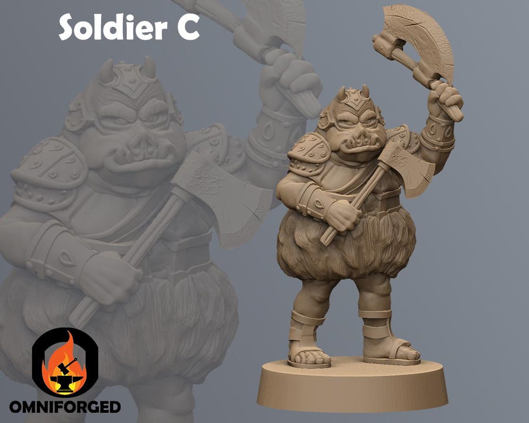 Pig Soldier SW Legion RPG 3D Printed Sci-fi Miniature Mini - Etsy